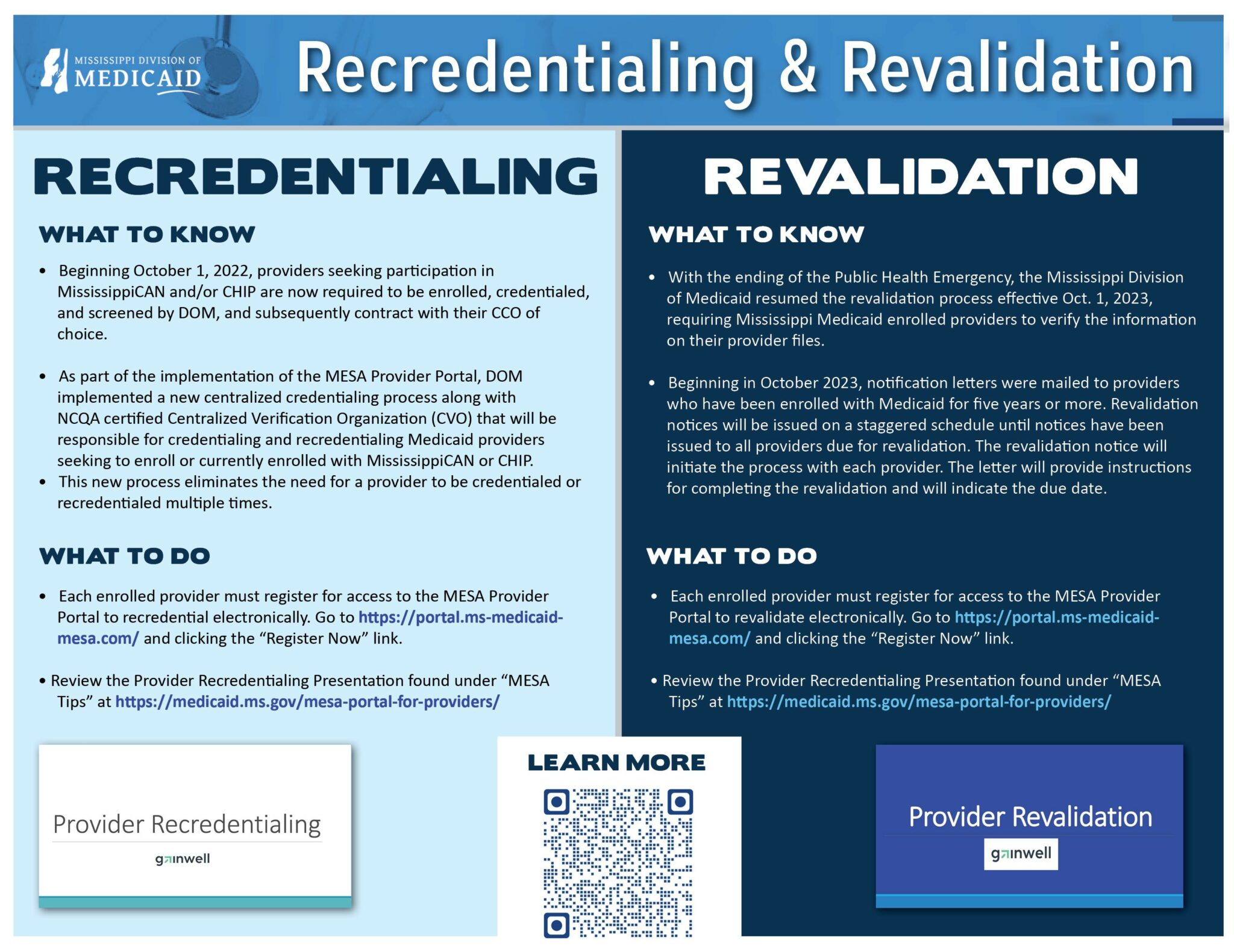 Recredentialing and Revalidation - Mississippi Division of Medicaid